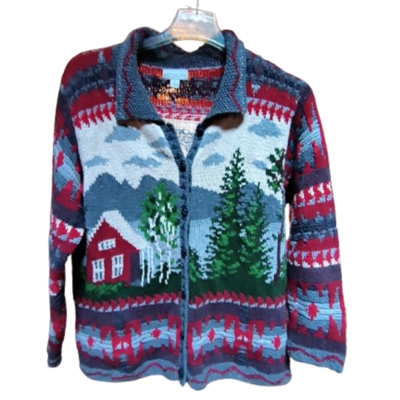 Vintage | Sweaters | Vintage Scenic Knit Sweater Northern Isles ...